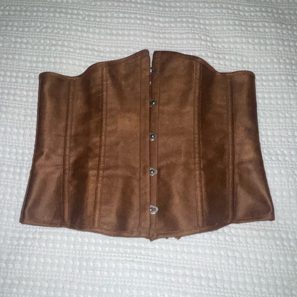 Accessories | Brown Leather Corset | Poshmark